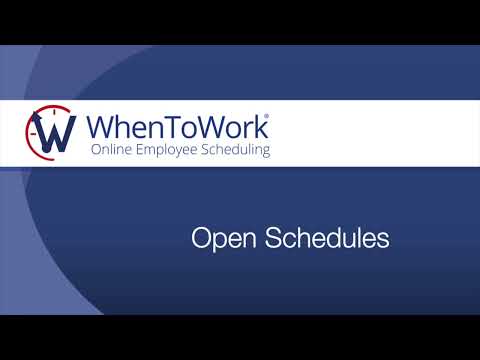 Open Schedules