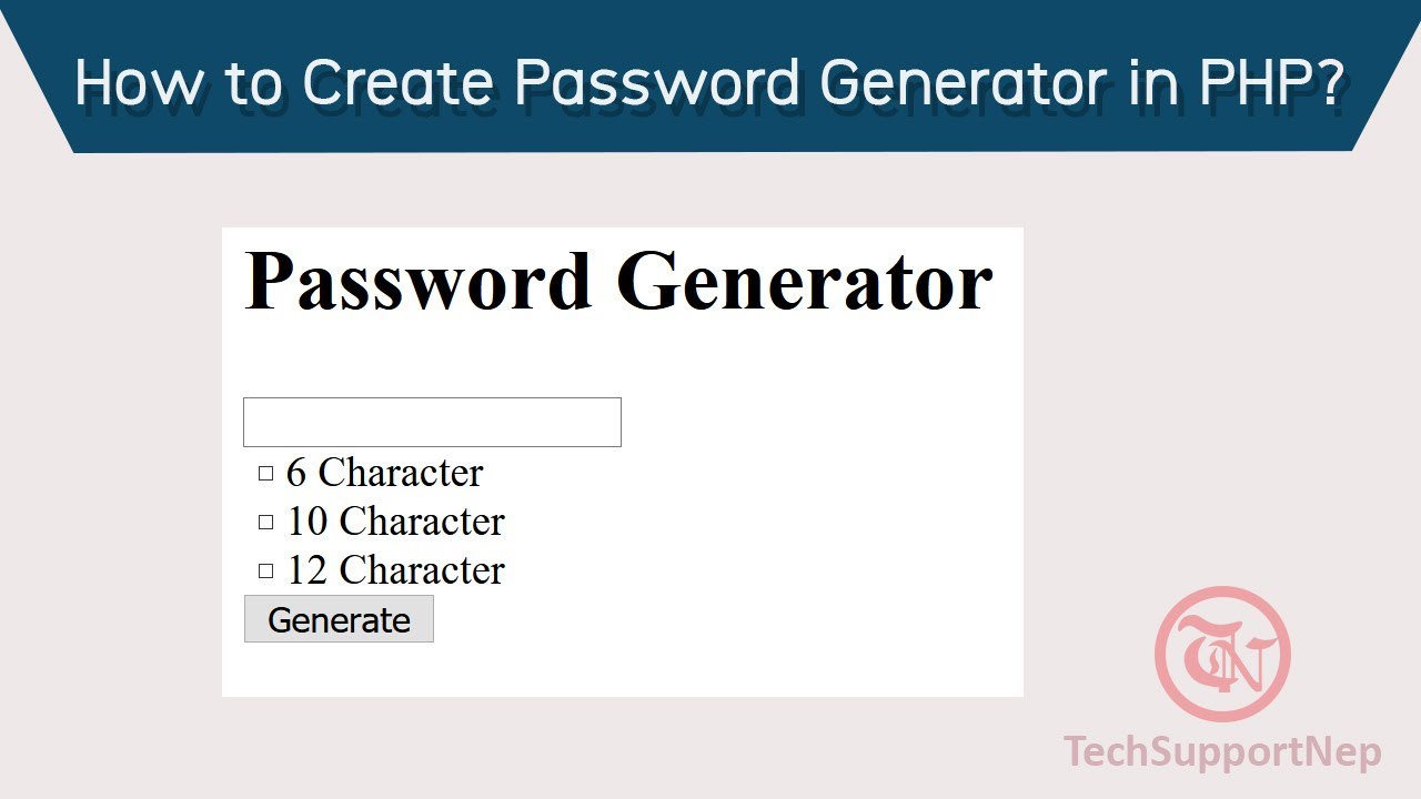 How to Create Password Generator in PHP?[Easy Way]