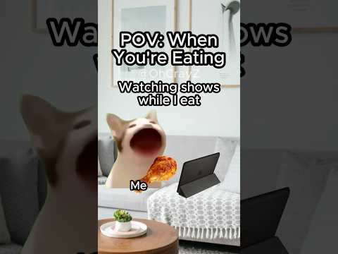 CAT MEMES π± WHEN YOUβRE EATING #relatable #cat #funny #memes #shorts