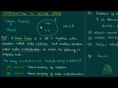 Introduction to Vector Spaces Video Lecture - Crash Course for Mathematics