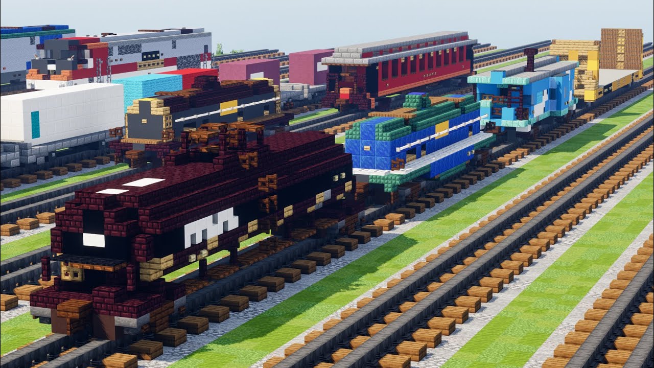 Minecraft Freight Train Railcars Pack Tutorial