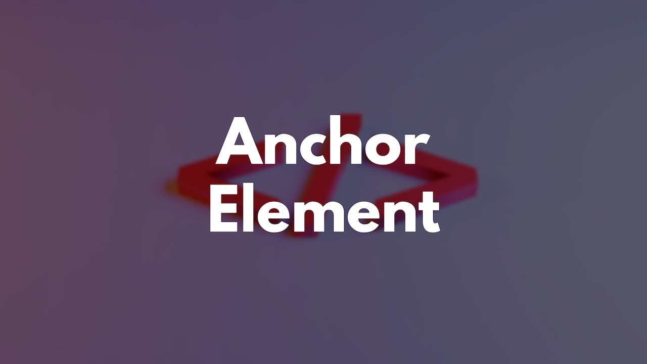 HTML Learning Path - Anchor Element