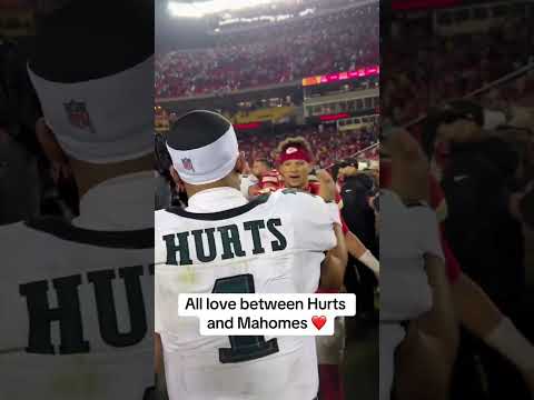 Nothing but love Video: @espn #patrickmahomes #eagles #chiefs #jalenhurts #football #nfl #espn