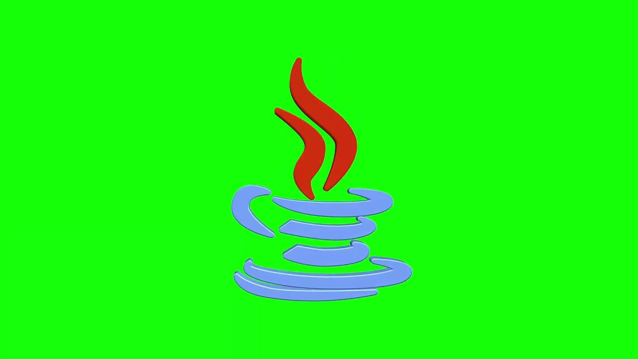 JAVA Logo Icon Revolving 3D Animation Loop on Green Screen | 4K | FREE TO USE