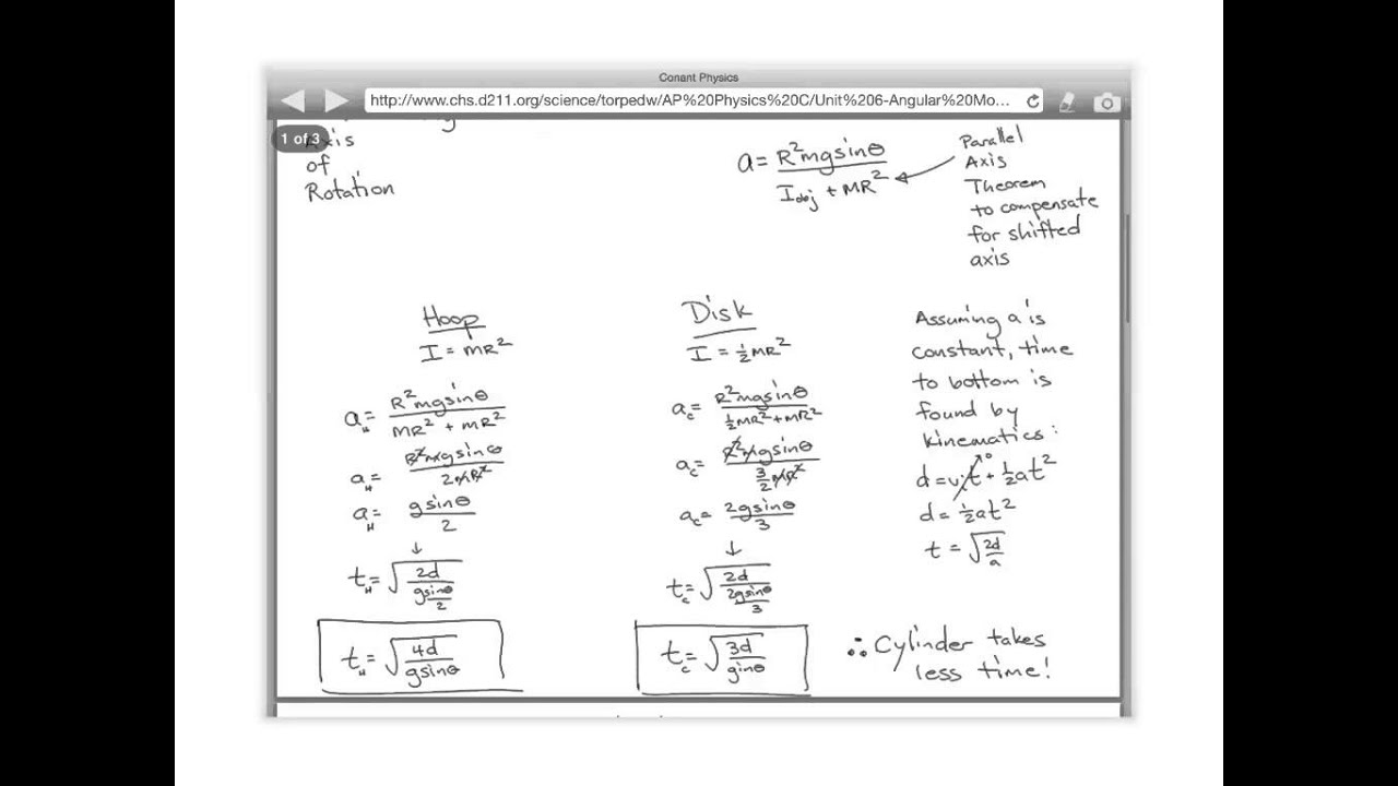 Rolling Down a Ramp - AP Physics C