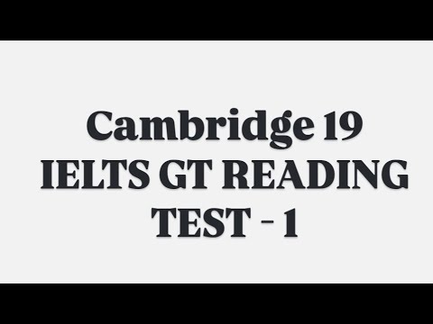 Cambridge 19 IELTS General Training Reading test 1/ IELTS Reading practice test 2025