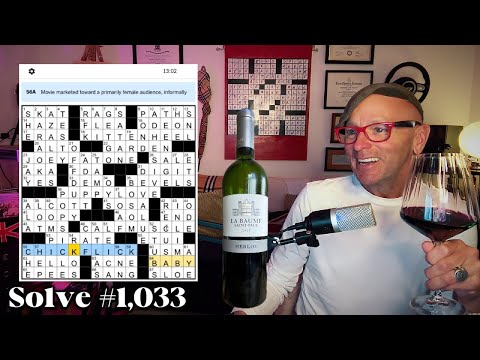 Let's Solve Monday's NYT Crossword by Jill Rafaloff & Michelle Sontarp with a La Baume Merlot!