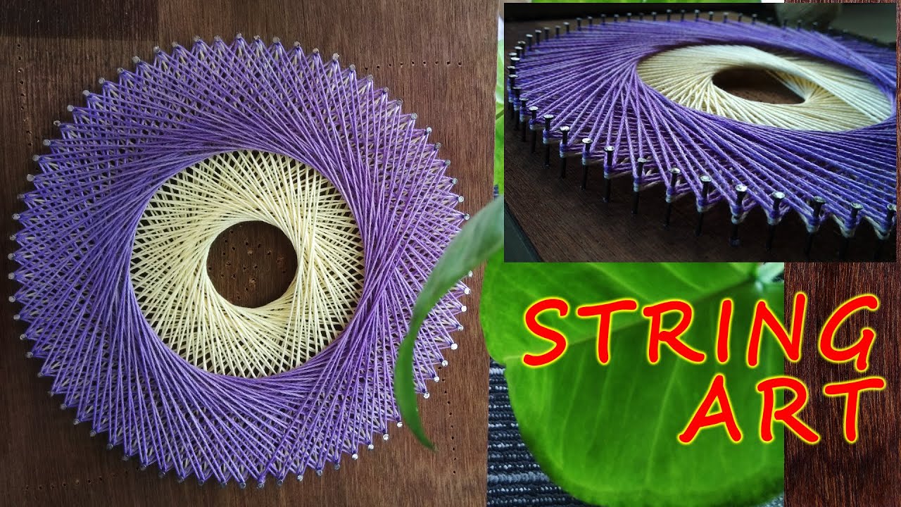 String Art | Basic round design | DIY string art step by step Tutorial | Geometric pattern