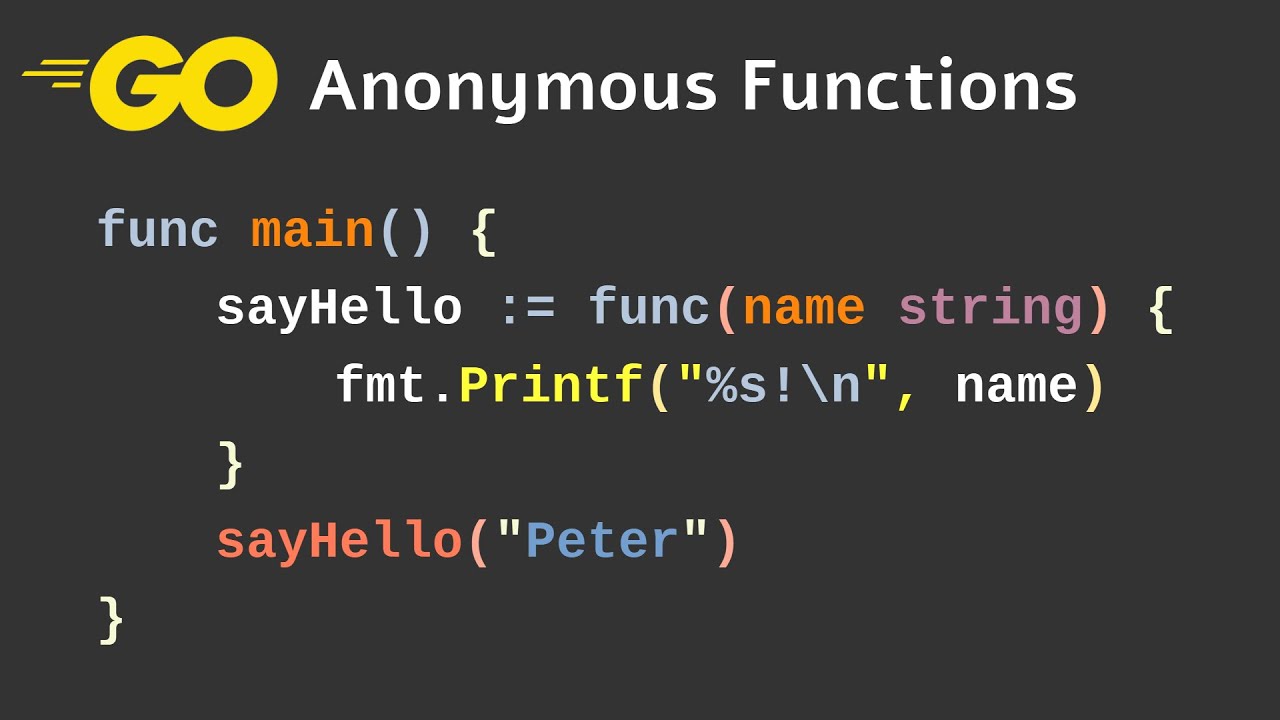 Anonymous functions - Go programming language tutorial (21)