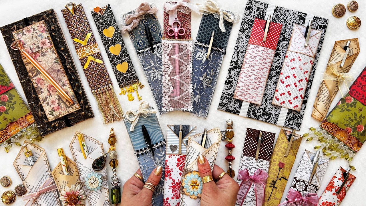 Journal Pen Holder Pockets DIY