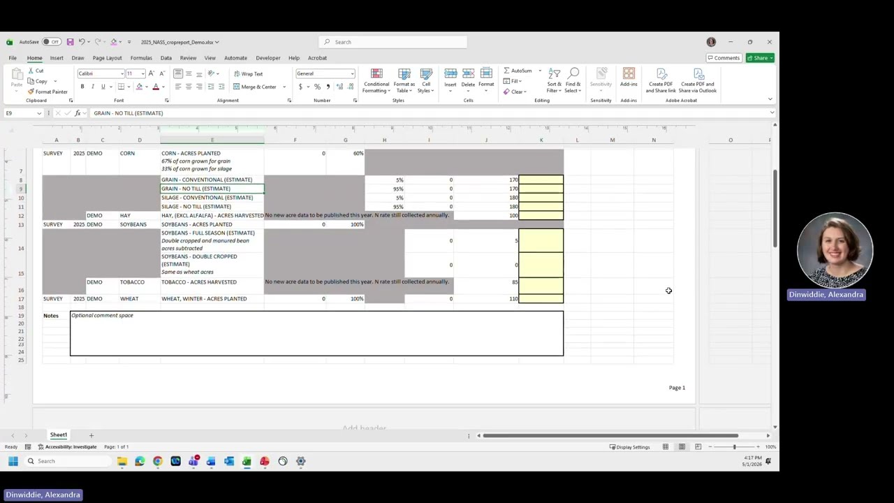 CY25 NASS Crop Data Report Tutorial