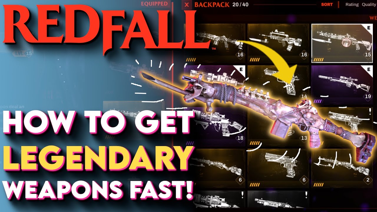 Redfall Get LEGENDARY Weapons Early! - Best Method for Best Weapon Drops (Redfall  Tips and Tricks)