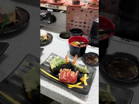 Our sushi plate looking so good!