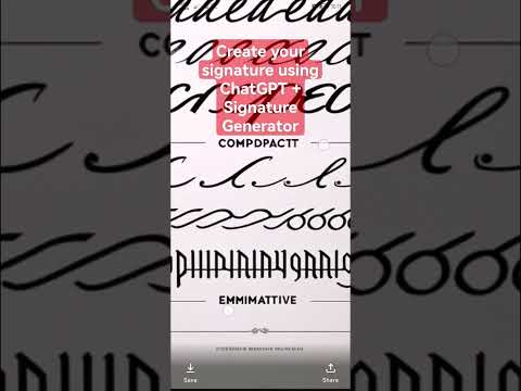 Create your signature using ChatGPT + Signature Generator #rhcengineering #chatgpt #fyp #signature