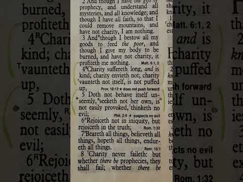 Charity suffereth long (1 CORINTHIANS 13:4)