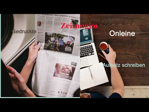 Aufsatz schreiben zum Thema Online_ oder geruckte Zeitung lesen B2 C1 كتابة مقالة عن جرائد