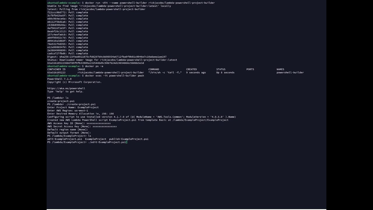 Lambda PowerShell Project Builder