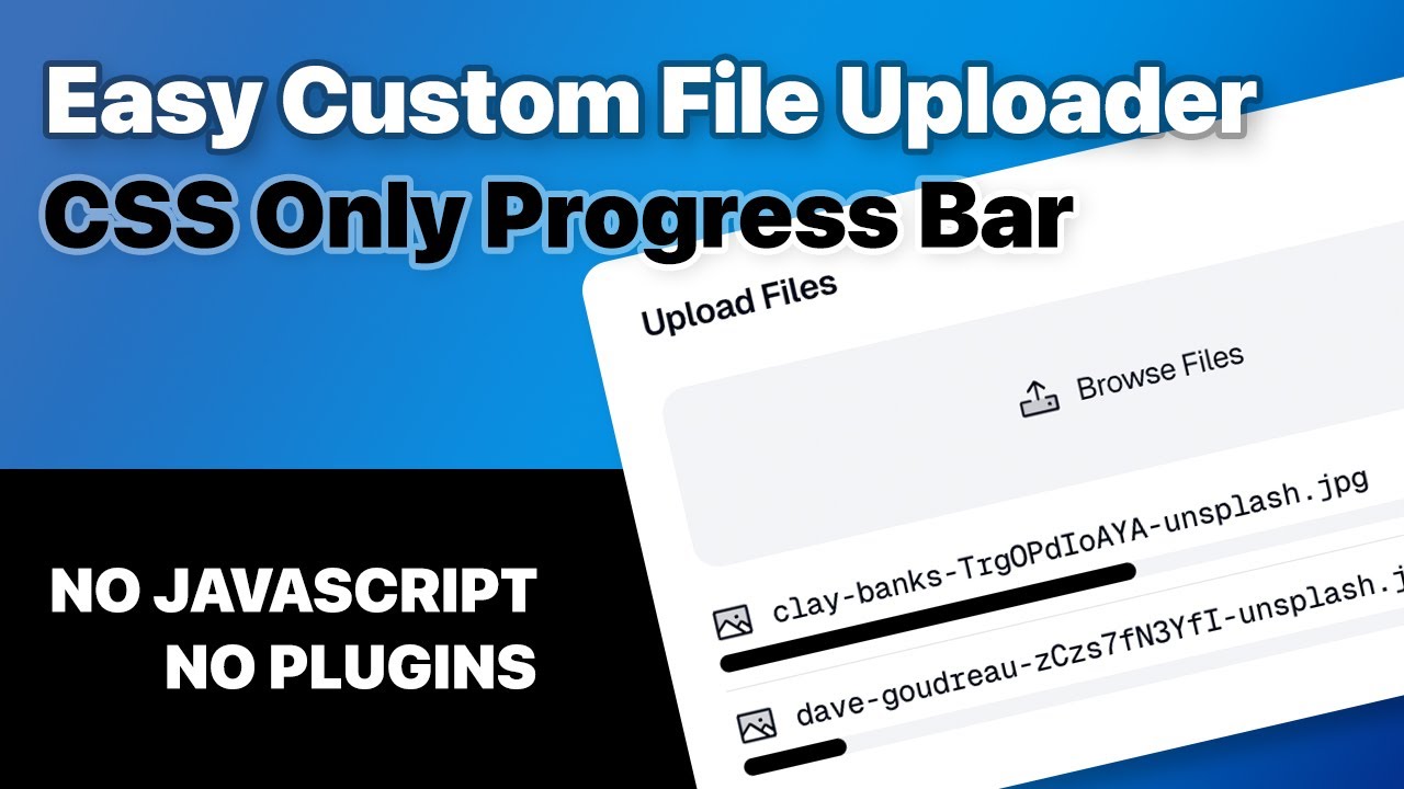 CSS Upload Progress Bar — No jQuery/JavaScript Plugins!