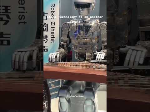 INCREDIBLE China Robot playing "Guzheng" Chinese traditional instrument #chinatech #chinainnovation