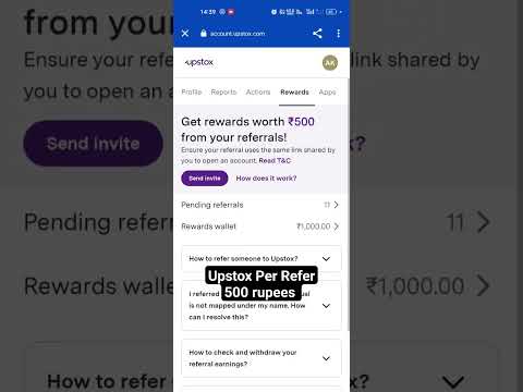 Upstox Refer and earn 500 rupees| Refer and earn app#upstox#referal