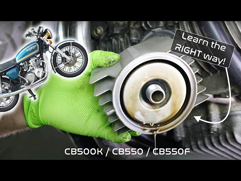 How To Change The Engine Oil And Oil Filter On Your Vintage Honda CB550 And CB500K