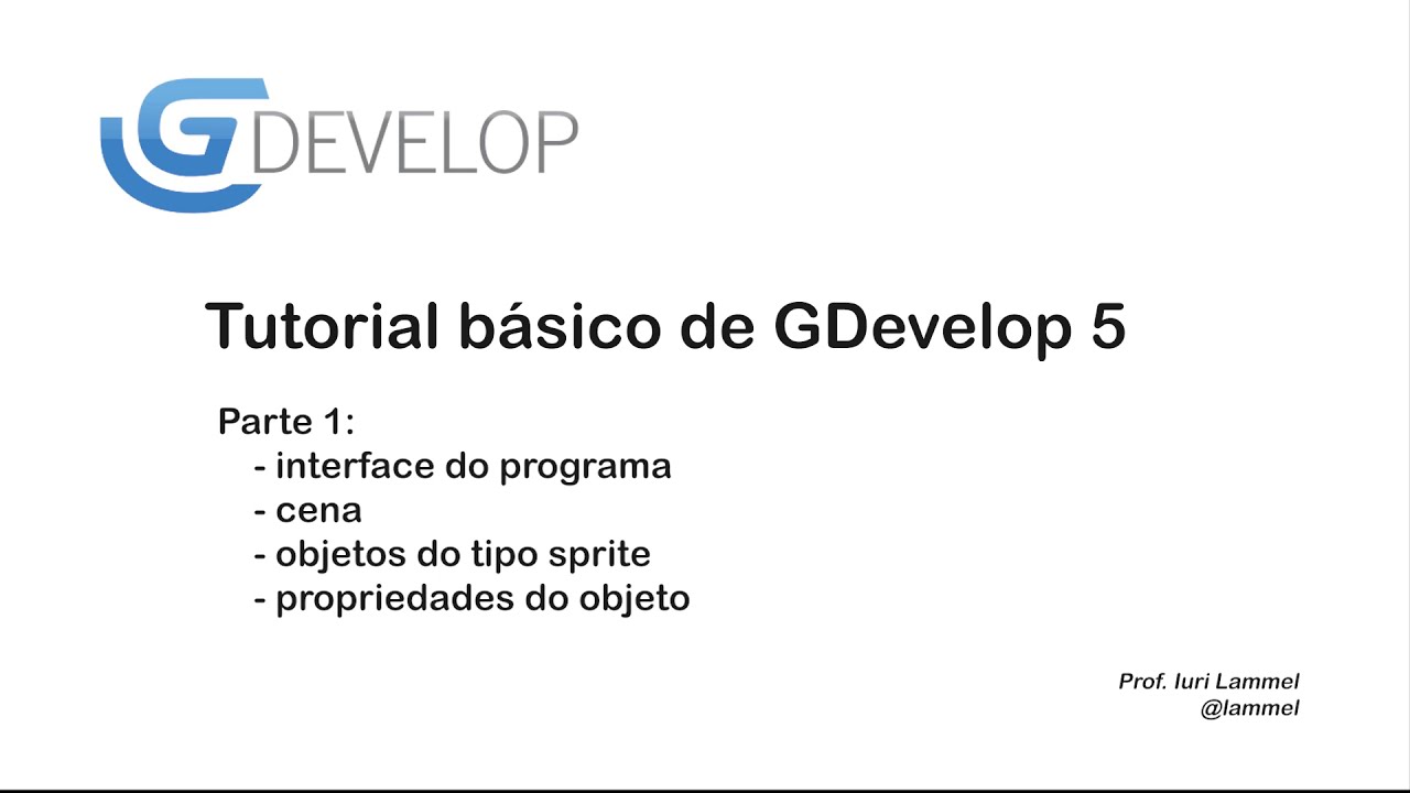 Tutorial de GDevelop 5 - Parte 1 (interface e objetos)