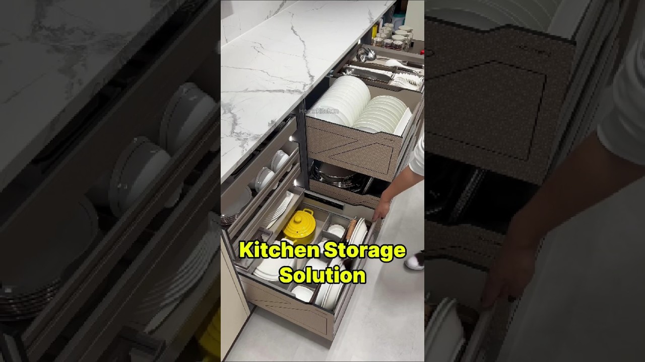 Kitchen Storage Solution#kitchendesign #customcabinets #kitchenideas #kitchenhacks #smartkitchen
