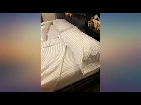 600-Thread-Count 100% Cotton Sheets Pure White King Size, 4-Piece Extra Long-staple review