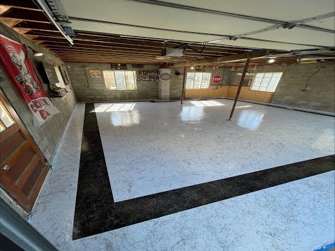 Garage Floor Makeover: Stunning MARBLE EFFECT with Sani-Tred Permaflex | Epic Results!
