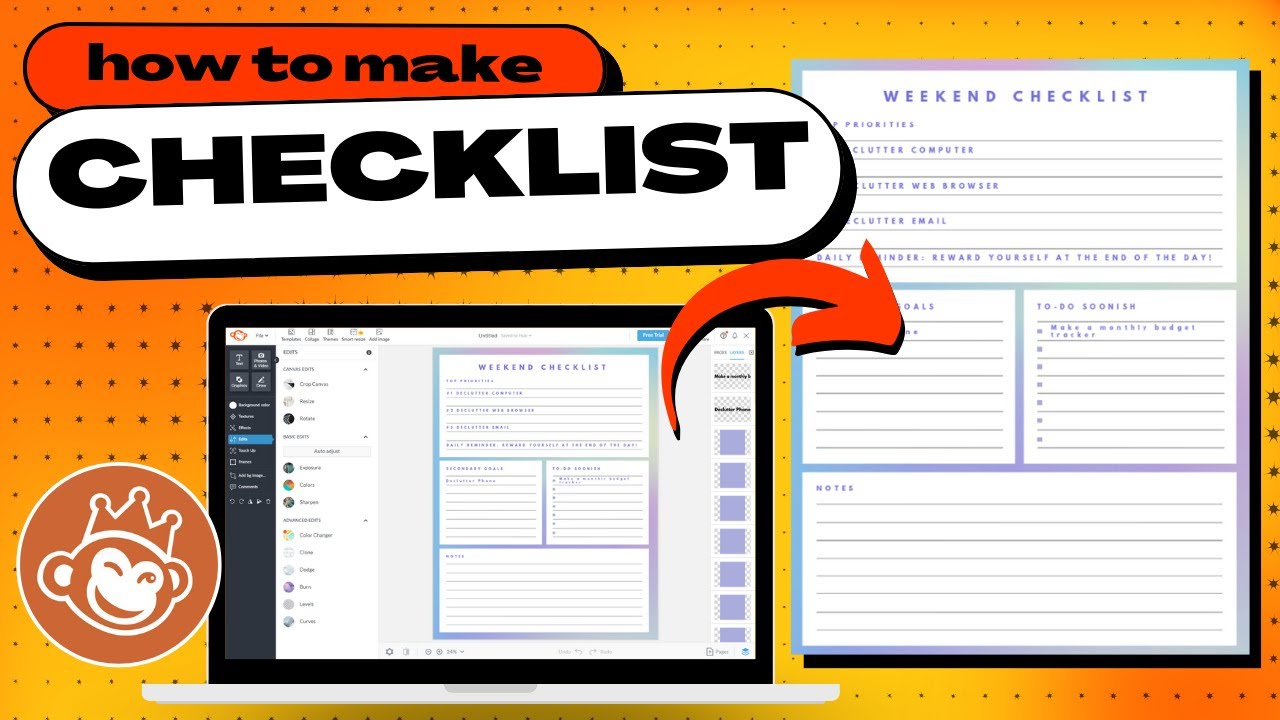 How to Make a Custom Checklist Using PicMonkey (Free Templates)