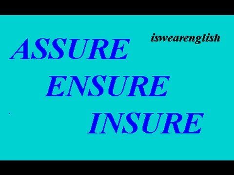 🔵 Assure Ensure Insure - The Difference - ESL British English Pronunciation