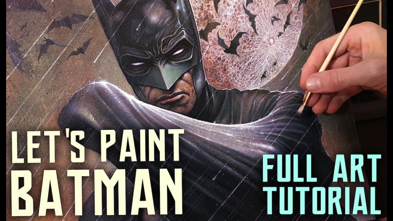 ART TUTORIAL - FULL PAINTING PROCESS - BATMAN