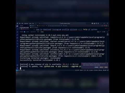 Download Insta profile picture using python #pythontricks #python #hacker #instagram #coding