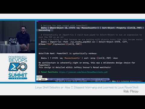 Linux Shell Debates or: How I Stopped Worrying and Learned to Love PowerShell by Rob Pleau