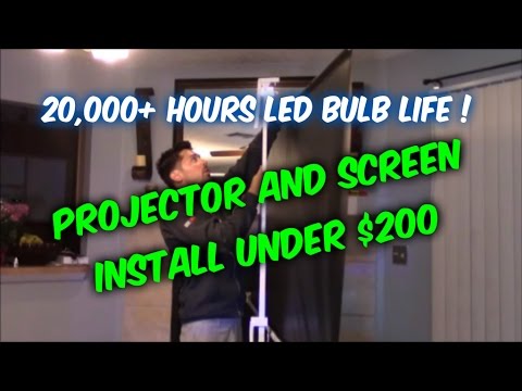 How to setup a home theater projector and screen for under 200 dollars