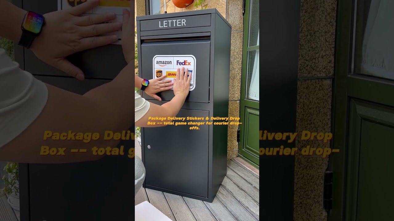 Package delivery stickers and parcel drop boxes are the game changer to secure courier  drop-off.