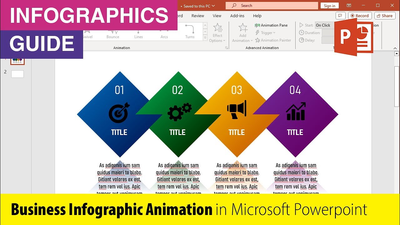 How to Animate Business Infographic Template in PPT | Microsoft PowerPoint Animation