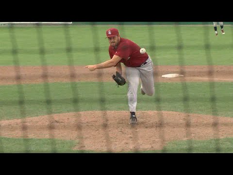Adam Scott pitches close to home
