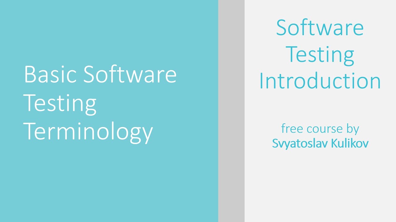 01 - 04 - Basic Software Testing Terminology [ENG]