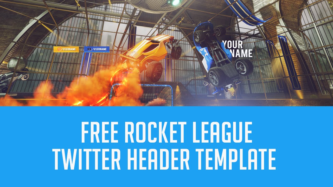 Free Twitter Header Template | Rocket League | PSD