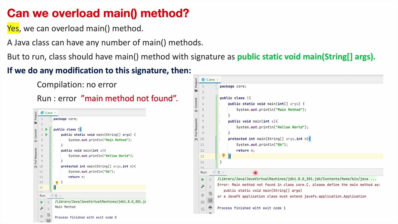 Can we overload main() method in java | Core Java Interview Question