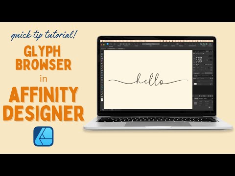 Decorative Fonts in Affinity Designer V2 Using the Glyph Browser | Digital Art Tutorial