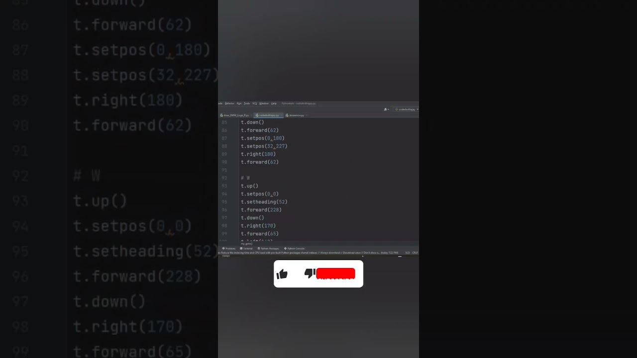 Draw bmw logo in python | Python project & How to make bmw car logo | Create bmw logo #shorts