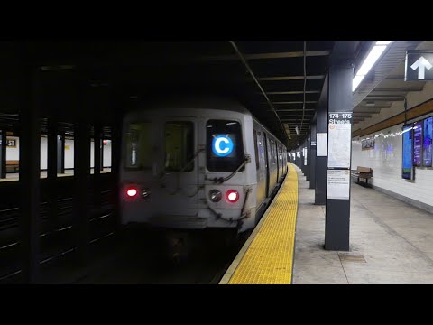 IND Concourse Line: R46 & R68 C Trains at 174th-175th Sts (Weekend G.O.)