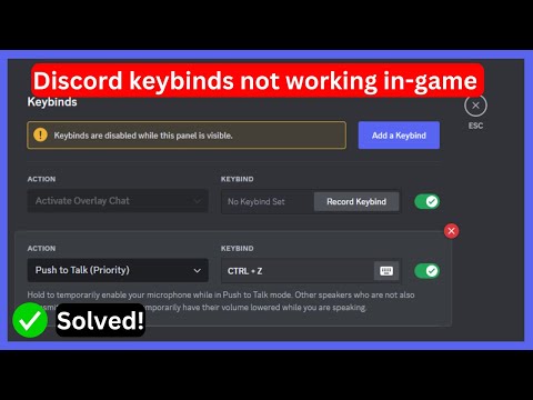 Discord keybinds not working in-game (Quick fix)