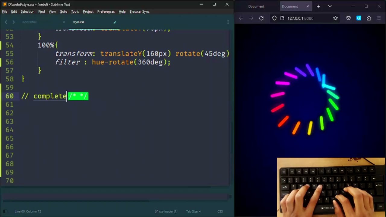 ASMR Programming - Beautiful CSS Loader - No Talking