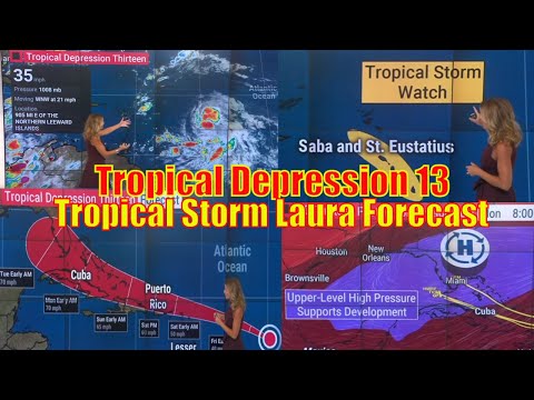 Tropical Depression 13 Forms / Hurricane Laura Forecast - The Weather Channel Live Today