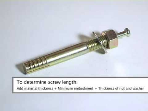 Expanding bolts into concrete...