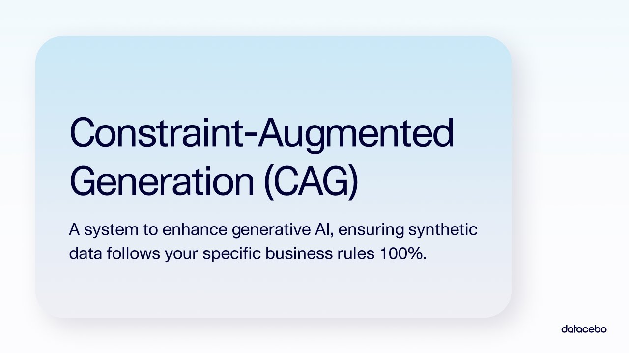 How SDV Enterprise Uses Constraint-Augmented Generation to Guarantee Valid Synthetic Data