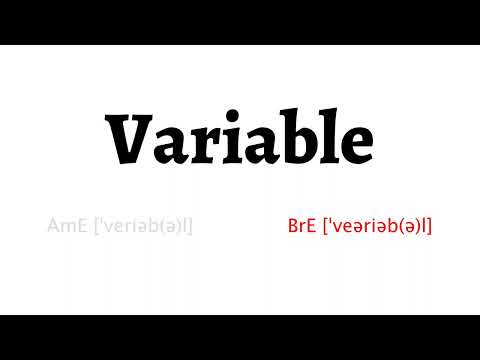 How to Pronounce variable in American English and British English